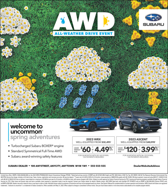 Print Ads - Promotions - Subaru Canada